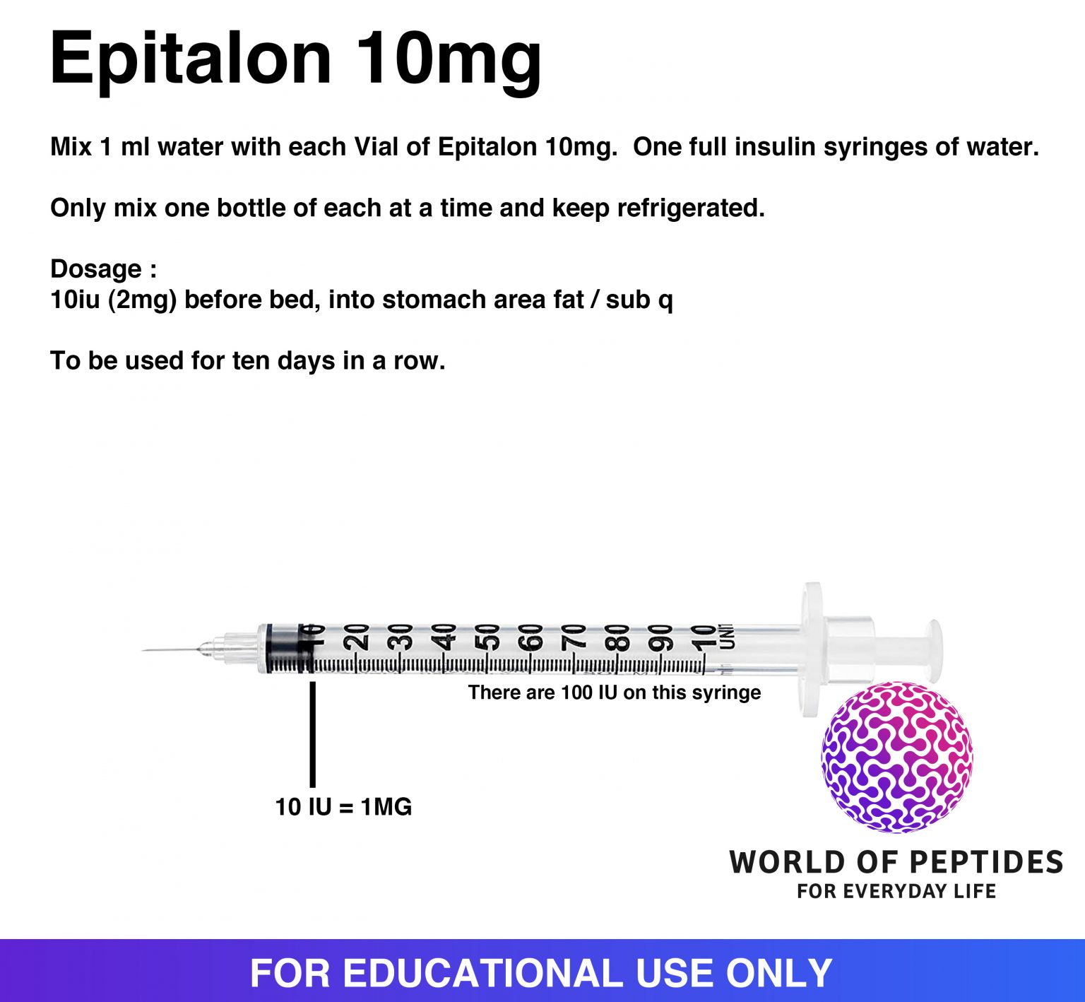 Epitalon Everything you need to know. – World Of Peptides